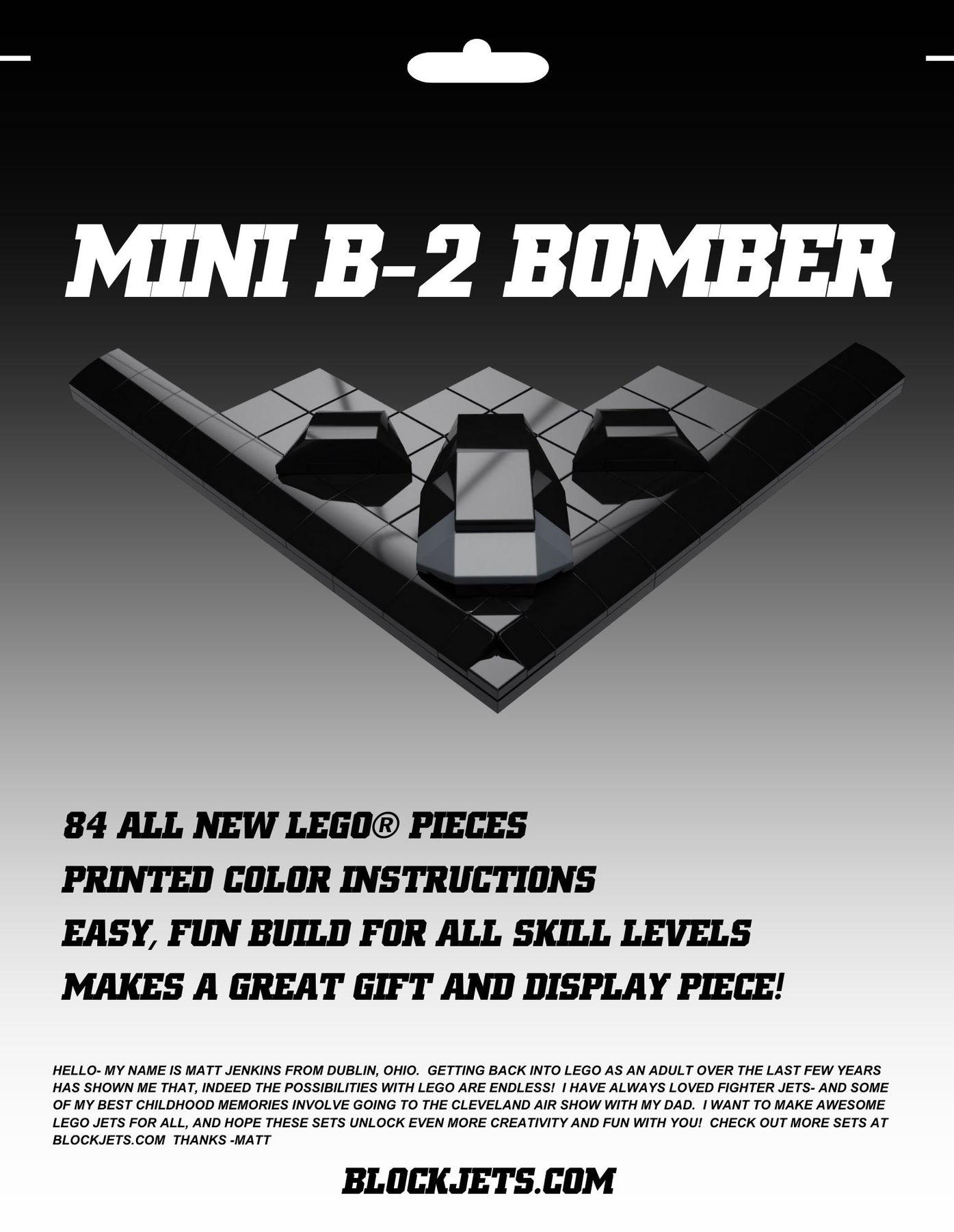 Mini B-2 Stealth Bomber Custom Set - 100% LEGO | Block Jets – BLOCK Jets