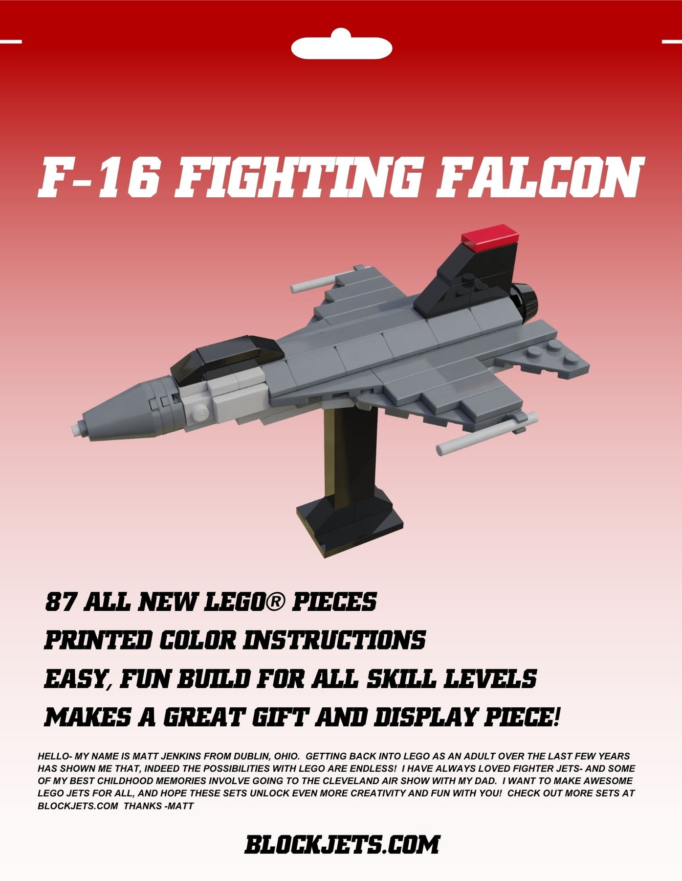 Mini F-16 Fighting Falcon Custom Set | BLOCK Jets